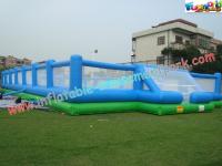 China Commercial Inflatable Football Soccer Field 30x15x3 Meters with 0.55mm PVC Material and CE Certification for sale