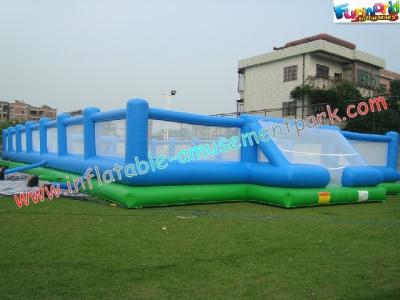 China Commercial Inflatable Football Soccer Field 30x15x3 Meters with 0.55mm PVC Material and CE Certification for sale