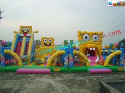 China Spongebob Giant Inflatable Amusement Park 14x8x6.5 Meters with CE Certification for Commercial Use for sale