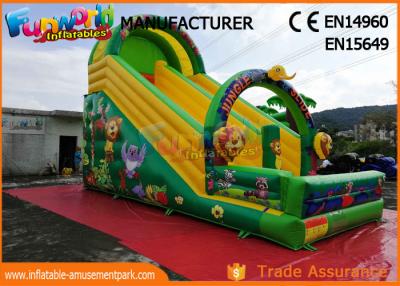 China 8x4x6M Commercial Jungle Inflatable Slide Bounce House with 0.55mm PVC Material and CE/UL Certification for sale