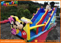 China PVC Mickey Mouse Commercial Inflatable Bounce House with Slide 12Lx5Wx8H Customizable for sale