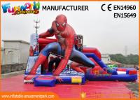 China Commercial Spiderman Inflatable Bouncer Slide 8x4x4 Meter with Safety Netting for Ages 3-12 for sale