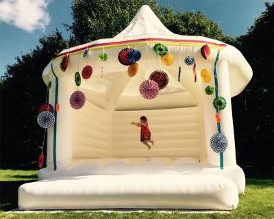 China Custom Made Carpa Hinchable Inflatable Party Tent White Bouncy Castle For Wedding for sale