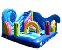 China 5 in 1 Combi Inflatable Amusement Park 7x7x4.5m PVC Water Playground with 1 Year Warranty for sale