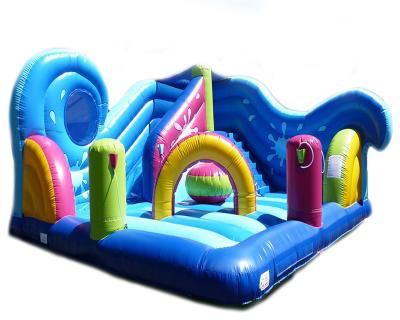 China 5 in 1 Combi Inflatable Amusement Park 7x7x4.5m PVC Water Playground with 1 Year Warranty for sale