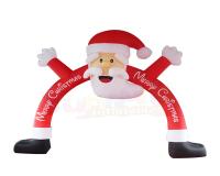 China Funworld 86x36x96 Inch Santa Claus Inflatable Christmas Arch Outdoor Decoration with CE Certification for sale