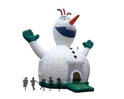 China Commercial Grade Frozen Olaf Bounce House with 0.55mm PVC Material and Custom Sizing Options for Party Rentals for sale