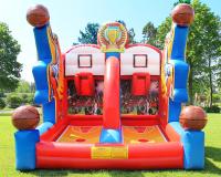 China Shooting Stars Basketball Inflatable Target Bounce House Interactive Sports Structure for sale