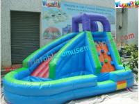 China Children Outdoor Inflatable Water Slides , Mini Water Pool Slide for sale