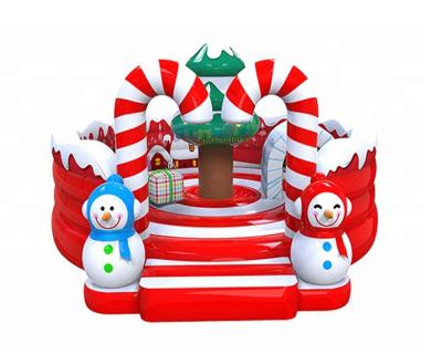 China Round Christmas Inflatable Play Park Candy House Moon Bounce Playground for sale