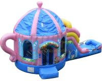 China Teapot Inflatable Combo Bounce Slide Custom Made Blow Up Attractions Structures for sale
