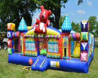 China Commercial Grade Inflatable Jumping Castle 19x19x9 ft Toy Town Bouncy Castle for Amusement Park for sale