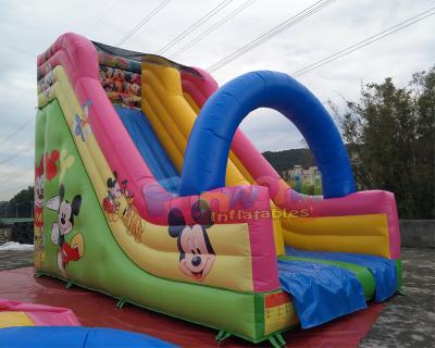 China Disney Mickey Mouse Inflatable Bouncy Slide 7m x 4m Commercial Grade PVC for sale