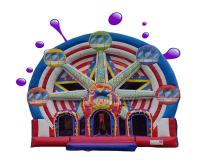 China Ferris Wheel Inflatable Combo Bounce House / Commercial Jumping Castle for sale