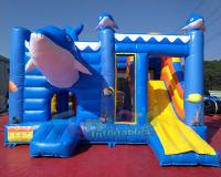 China EN14960 Inflatable Bouncer Slide Combo With Hand Pringting Customized Size for sale