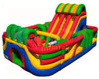 China 13m Commercial Inflatable Slide Bouncy Castle with CE Certification - 25 Person Capacity for Amusement Parks for sale
