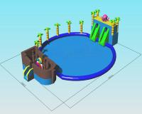 China Octopus Ocean Water Park Inflatable Pool Slide Commercial Grade Combo Games for sale