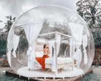 China 4m Diameter Inflatable Transparent Bubble Tent for Camping Commercial Grade PVC for sale