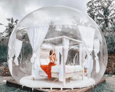 China 4m Diameter Inflatable Transparent Bubble Tent for Camping Commercial Grade PVC for sale
