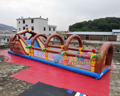 China Commercial Pirate Inflatable Obstacle Course Racing Game 0.55mm PVC Tarpaulin for sale