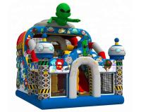 China Out Space Inflatable Bouncy Castle Slide Combo Jumper 5x7x6.5m Commercial Grade PVC for sale