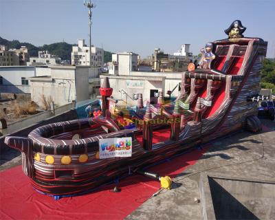 China 18m Commercial Pirate Ship Inflatable Water Slide - 4.5m Wide x 9m High with CE Certification for sale