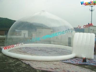 China 10m Diameter Transparent Inflatable Party Tent with 0.55mm PVC Material and CE/EN14960 Certification for sale