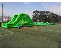 China CE Outdoor Inflatable Water Slide 100m Long City Slip and Slide for Adults with Blower for sale