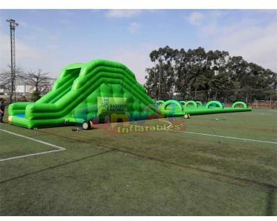 China CE Outdoor Inflatable Water Slide 100m Long City Slip and Slide for Adults with Blower for sale
