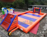 China 16x8 Meter Commercial Inflatable Soccer Arena with 0.55mm PVC Material and CE/UL Certification for sale