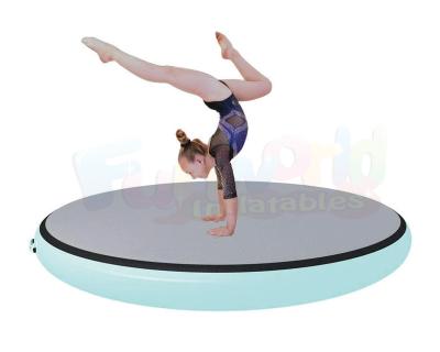 China Inflatable Mini Trampoline Airspot 1.2m Round Gymnastics Tumble Track for Home Training for sale