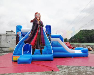 China Commercial Frozen Anna Inflatable Bouncy Castle Slide 8x4x4m for School Party for sale