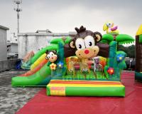 China Commercial 0.55mm PVC Tarpaulin Inflatable Bouncy Castle with Slide 4.5x3x2.6m for sale