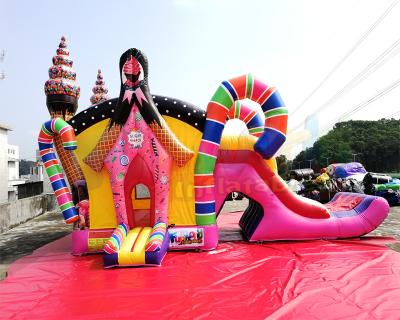 China Funworld 7x4x4m Commercial Inflatable Bouncy Castle Slide Combo with Basketball Hoop for sale