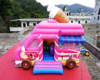 China Commercial Ice Cream Truck Inflatable Bouncer 0.55mm PVC 5x4.5x4.5m for sale