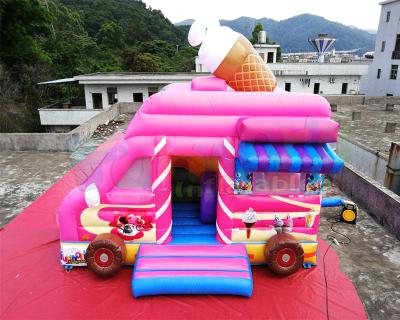 China Commercial Ice Cream Truck Inflatable Bouncer 0.55mm PVC 5x4.5x4.5m for sale