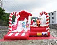 China Winter Theme Inflatable Bounce House Slide Snowman Combo 7x6x4.2m Commercial Grade PVC for sale