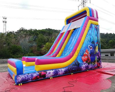 China Commercial Inflatable Waterproof Dry Slide 8m x 4m x 6m PVC Bouncer Slide for sale