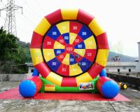China Multi Color Inflatable Soccer Dart Board 5m PVC Football Game for Amusement Parks for sale