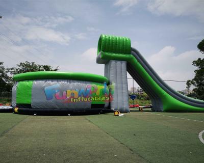 China Green Kids Outdoor Inflatable Stunt Airbag for sale
