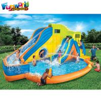 China Fire - Retardant  Backyard 0.55mm Outdoor Inflatable Water Slides for sale