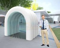 China 0.9mm PVC Inflatable Disinfection Spray Tunnel Tent 50kg Customizable for sale