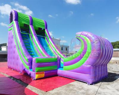 China Ocean Wave Spraying Inflatable Water Slide For Kindergarten for sale