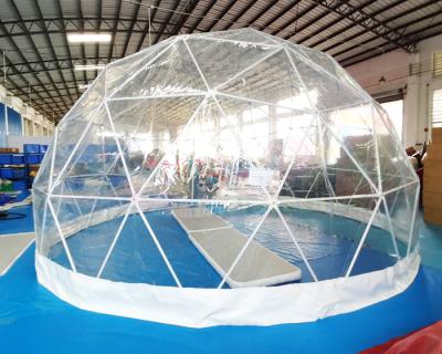 China Garden Transparent 0.9mm PVC Inflatable Globe Tent for sale