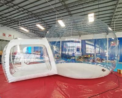 China Single Tunnel Clear Dome Inflatable Crystal Bubble Tent 10M Diameter Customizable for sale