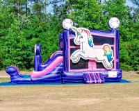 China Backyard Unicorn Jumping Castles Inflatable Bounce House Water Slide for sale