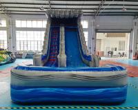 China 18OZ PVC Outdoor Inflatable Water Slide Kids Jumping Bouncer with Pool 110KG for sale