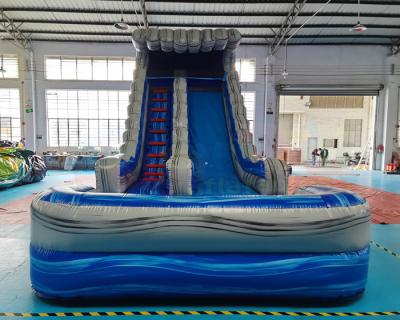 China 18OZ PVC Outdoor Inflatable Water Slide Kids Jumping Bouncer with Pool 110KG for sale