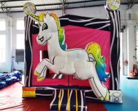 China Commercial 0.55mm PVC Tarpaulin Unicorn Bouncy Castle 5.8m x 5.2m Jumping Bouncer for sale