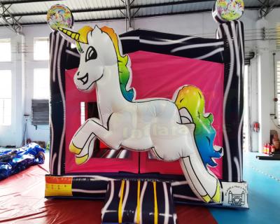 China Commercial 0.55mm PVC Tarpaulin Unicorn Bouncy Castle 5.8m x 5.2m Jumping Bouncer for sale